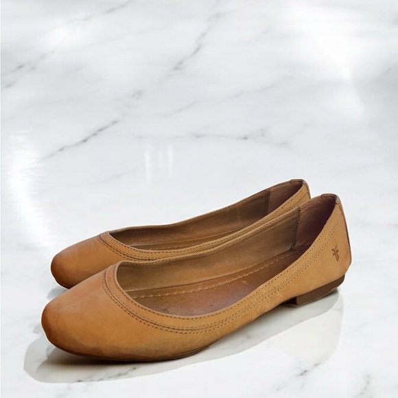 Frye | Shoes | Frye Tan Leather Timeless Ballet Flats | Poshmark